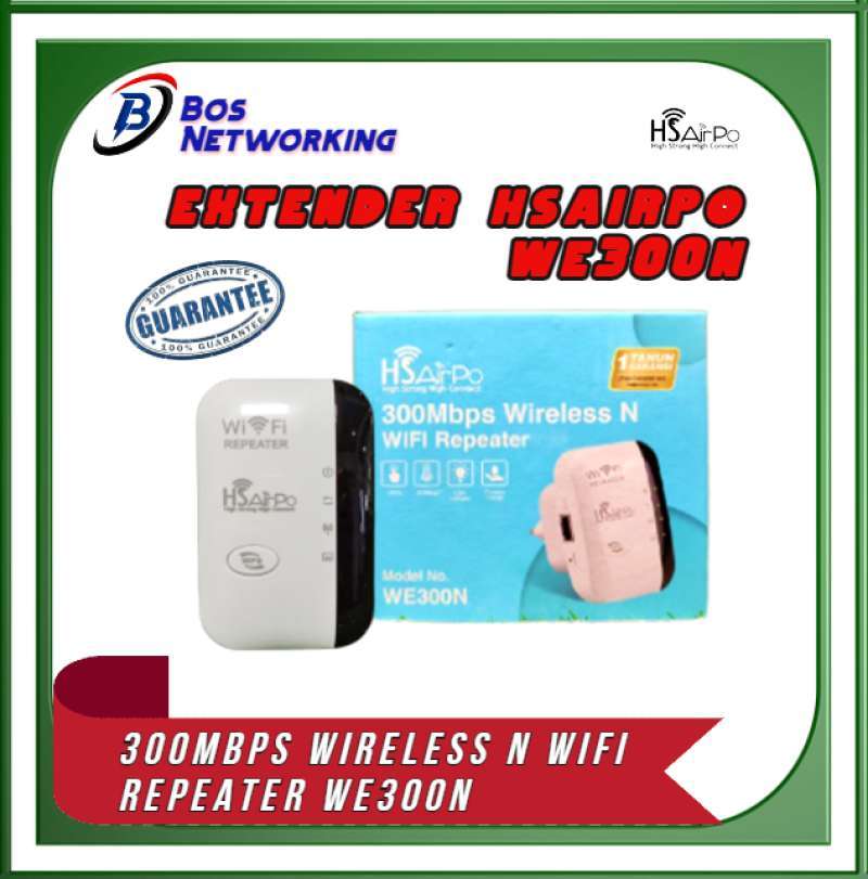 Jual Extender HSAirPo WE300N Wireless N WiFi Repeater 300Mbps di Seller ...