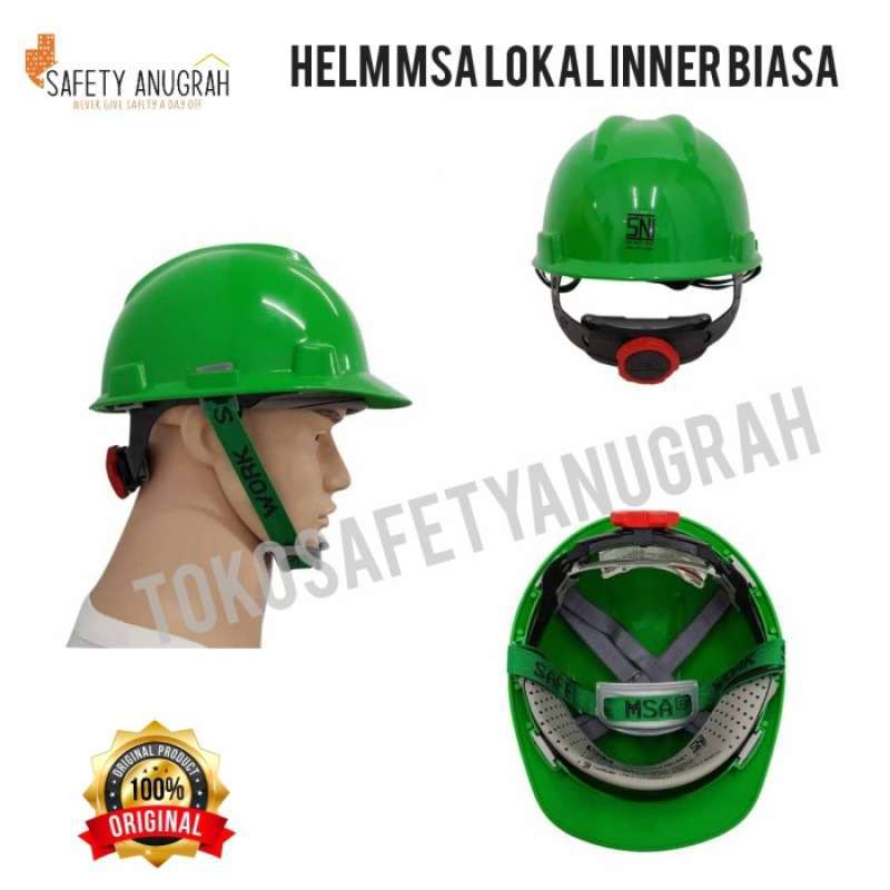 Jual Helm Proyek Safety MSA Lokal Inner Biasa / Helm Proyek MSA di ...