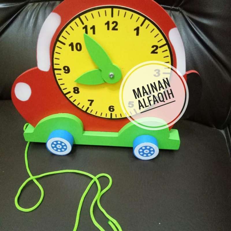 Jual Mainan Edukasi Kayu Jam Bentuk Mobil di Seller CV Alfaqih - Kab ...
