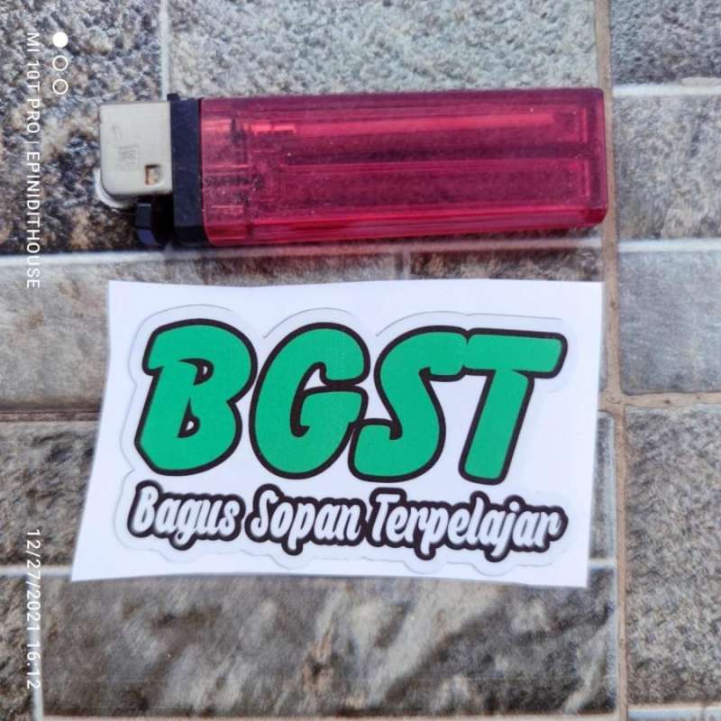 Jual Stiker Vinyl Singkatan Bgst Bagus Sopan Kata Lucu Nyleneh Humor Motor Di Seller Epinidit ...