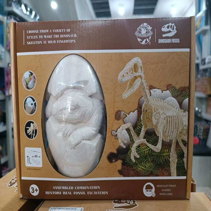 Jual Mainan VELOCIRAPTOR menggali telur dinosaurus dinosaur fossil ...