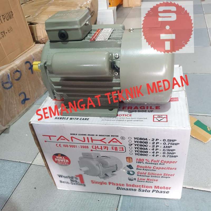 Promo DINAMO ELEKTROMOTOR LISTRIK 1HP PUTARAN CEPAT 1 PHASE TEMBAGA TANIKA Diskon 1% di Seller ...