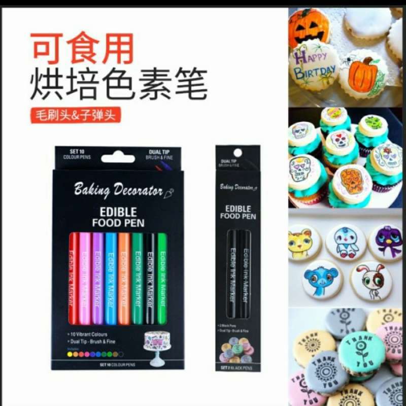 Promo Edible Food Pen / Edible Pen 2 Sisi / Decorating Pen Edible ...