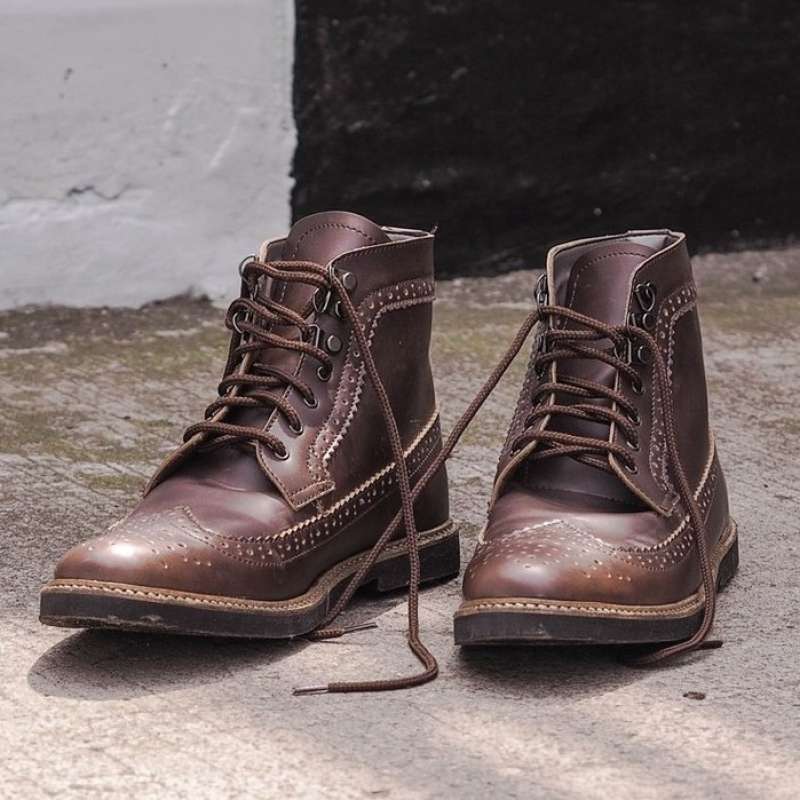 Promo KUROTA SHOP SEPATU BOOTS PRIA SEPATU FORMAL KLASIK VINTAGE RIDING ...