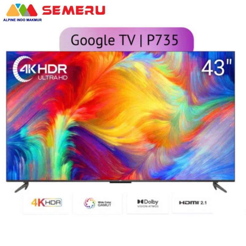 Jual TCL UHD 4K GOOGLE TV 43 43P735 di Seller Semeru Store Makassar ...