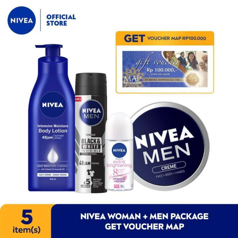Jual Nivea Woman + Men Package Get Voucher Map Di Seller Hidayah Olshop - Medan Estate, Kab ...