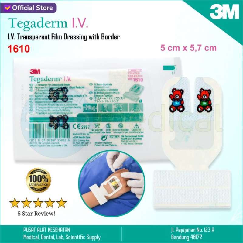 Jual 3m Tegaderm Iv Film 5cm X 5.7cm 1610 Per Pcs Di Seller Sam Medical ...