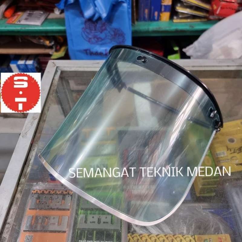 Jual KACA MIKA PELINDUNG WAJAH MUKA GERINDA FACE SHIELD VISOR BLUE ...