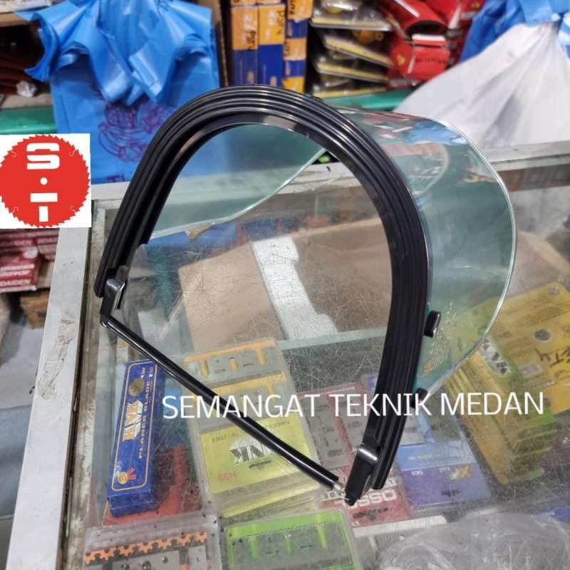 Jual KACA MIKA PELINDUNG WAJAH MUKA GERINDA FACE SHIELD VISOR BLUE ...