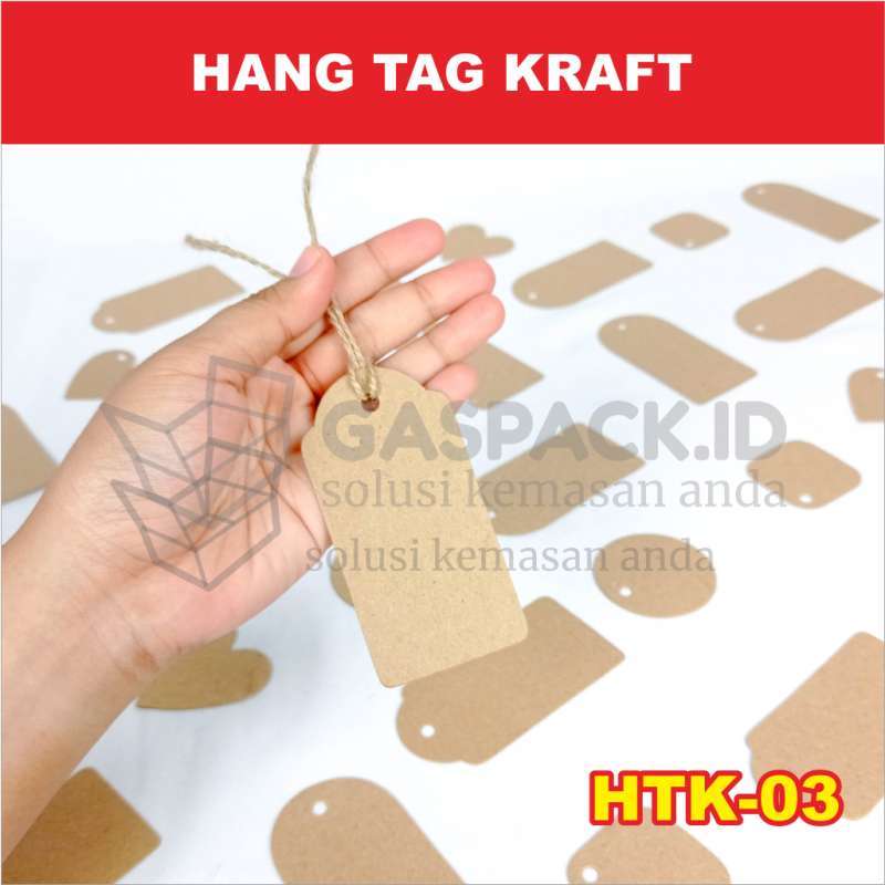 Promo HANG TAG POLOS LABEL BAJU GANTUNG BRAND CARD KRAFT PACKING ...