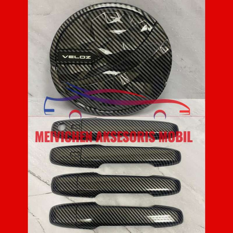 Promo PAKET TANK COVER DAN COVER HANDLE ALL NEW VELOZ 2021 - 2022 CARBON Diskon 34% di Seller ...