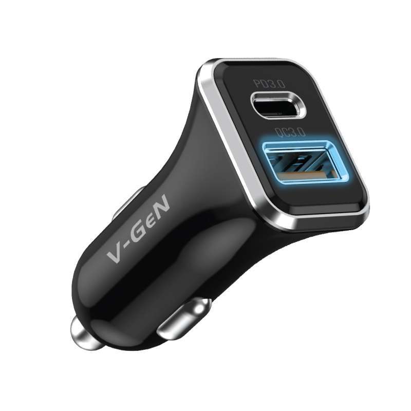 Jual Car Charger V-gen Vcc2-22 Dual Fast Charging Qc 3.0 Pd Total 38w ...