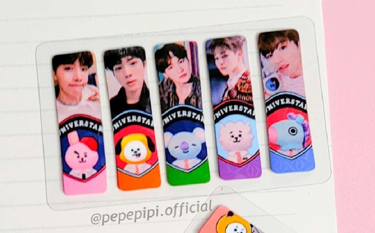 Jual Sticky Notes Hologram BTS x BT21 MIX Foto Karakter Post it Note ...