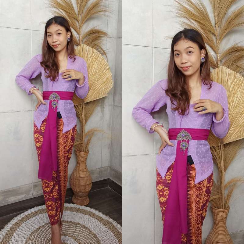 Jual Setelan Kebaya Sifon Uragiri Tangan Karet dan Rok Kamen Moscreft ...