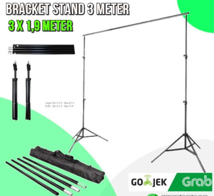 Promo Stand Background 3 Meter Bracket Green Screen Tiang Backdrop 10 ...