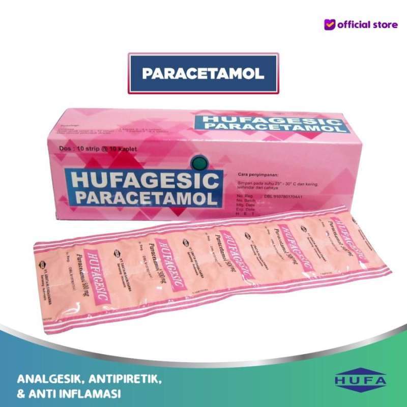 Jual Hufagesic - Paracetamol Obat Demam Turun Panas Sakit Kepala -1strip di Seller HUFA Official ...