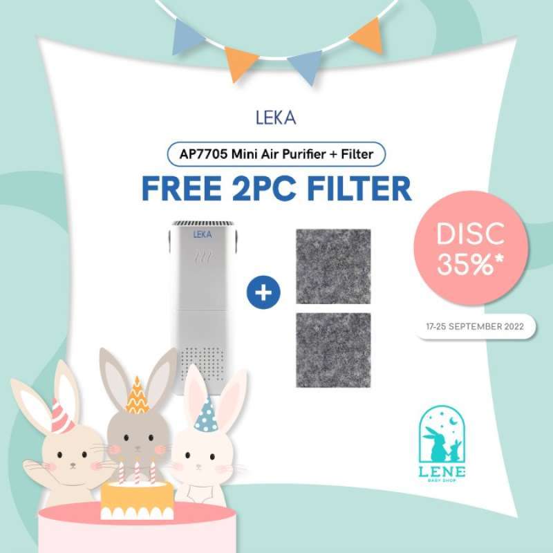Jual LEKA AP7705 Mini Air Purifier - Portable HEPA Filter Ion Negatif ...