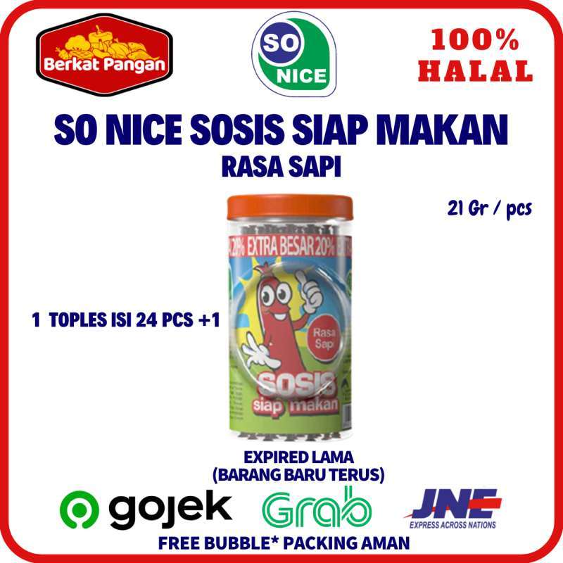 Jual Sosis SO NICE Siap Makan Rasa Ayam / Sapi / Otak-Otak Ikan di ...