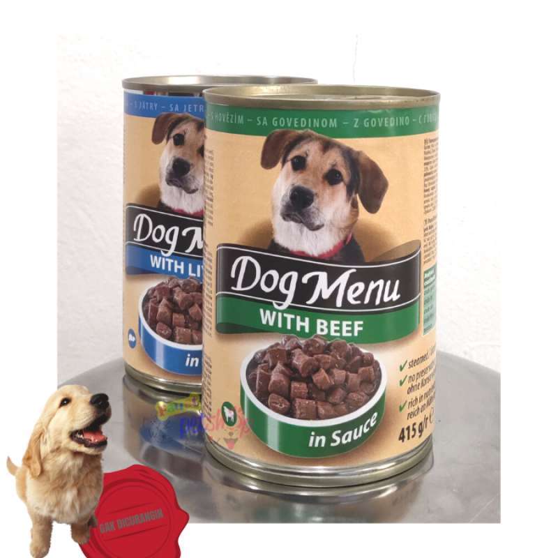 Jual Dog Menu With Beef in Sauce 415g Wet Food Makanan Anjing Basah ...