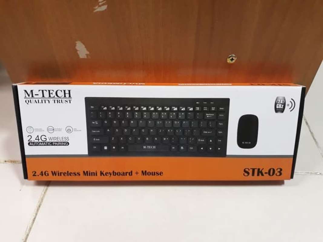 Jual Paket Keyboard Mini Slim Wireless Mouse Mtech Stk-03 M-tech Stk03 ...