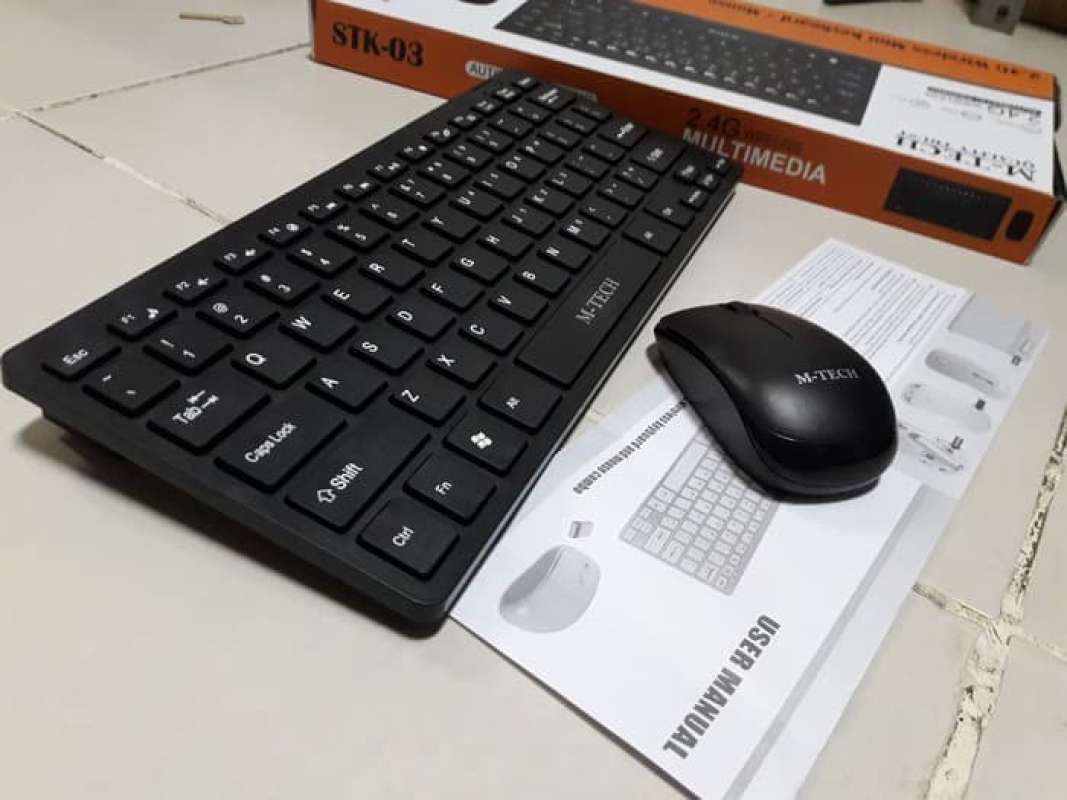 Jual Paket Keyboard Mini Slim Wireless Mouse Mtech Stk-03 M-tech Stk03 ...