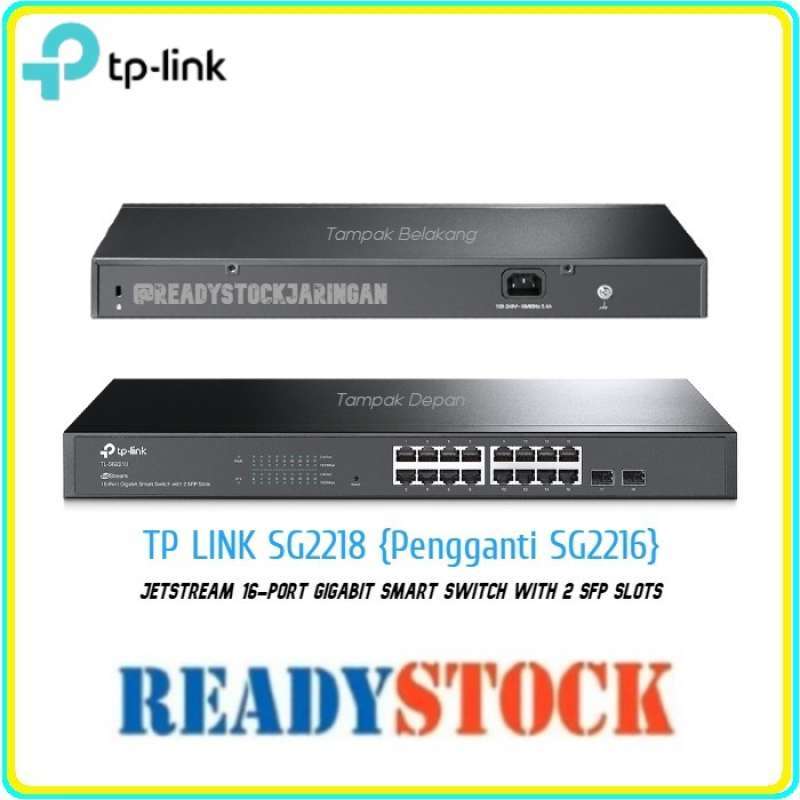 Promo Tp Link Sg2218 Jetstream 16-Port Gigabit Smart Switch With 2 Sfp ...