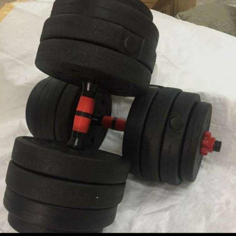 Jual dumbell set barbel set 15 kg pvc resin di Seller Desport ...