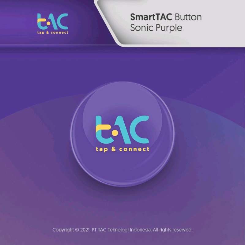 Jual Sonic Purple SmartTAC Button / TAC Sticker Penghubung Pintar / Tap Connect Sticker di ...