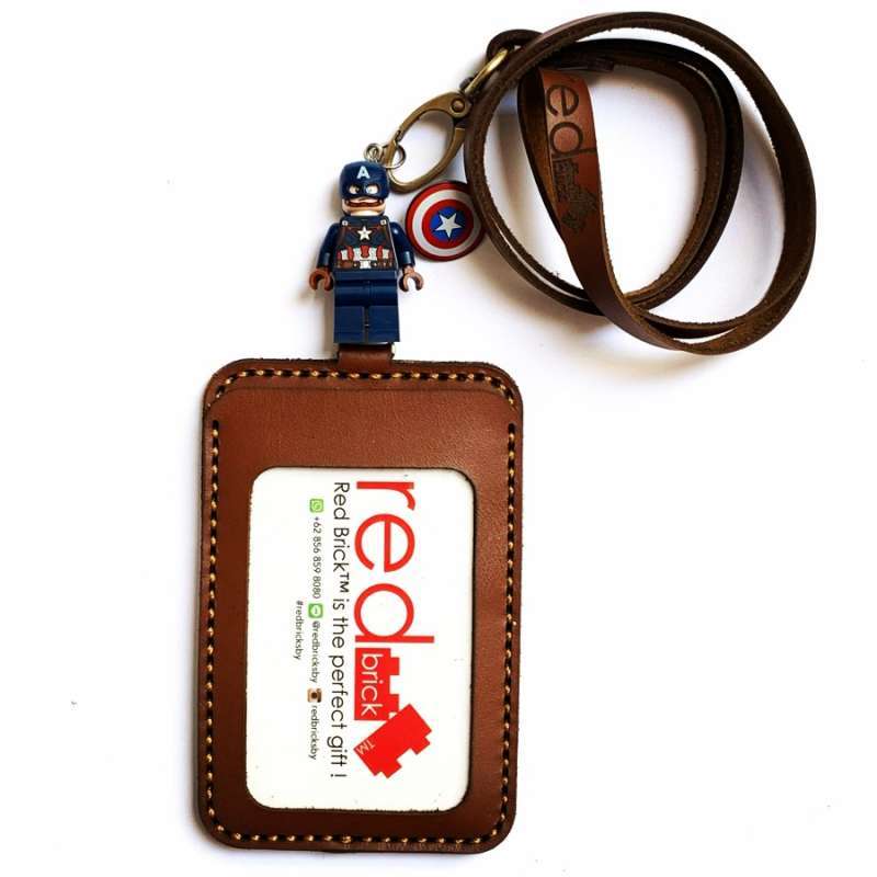 Jual LEGO Captain America Name Tag Genuine Leather di Seller Red Brick ...