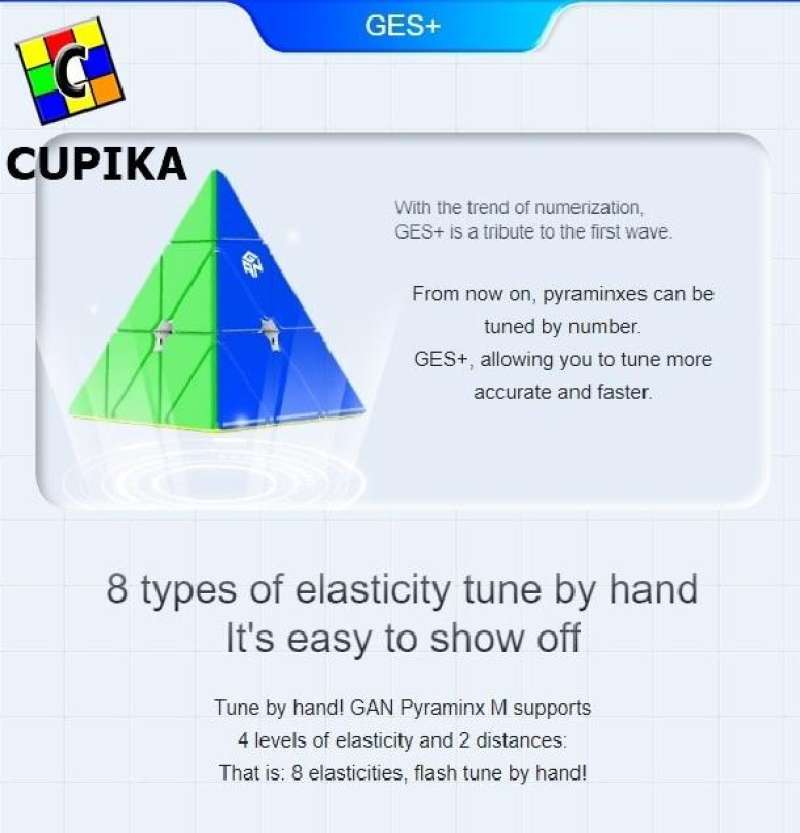 Jual Rubik Pyraminx Gan Pyraminx M Magnetic Stickerless Standard ...