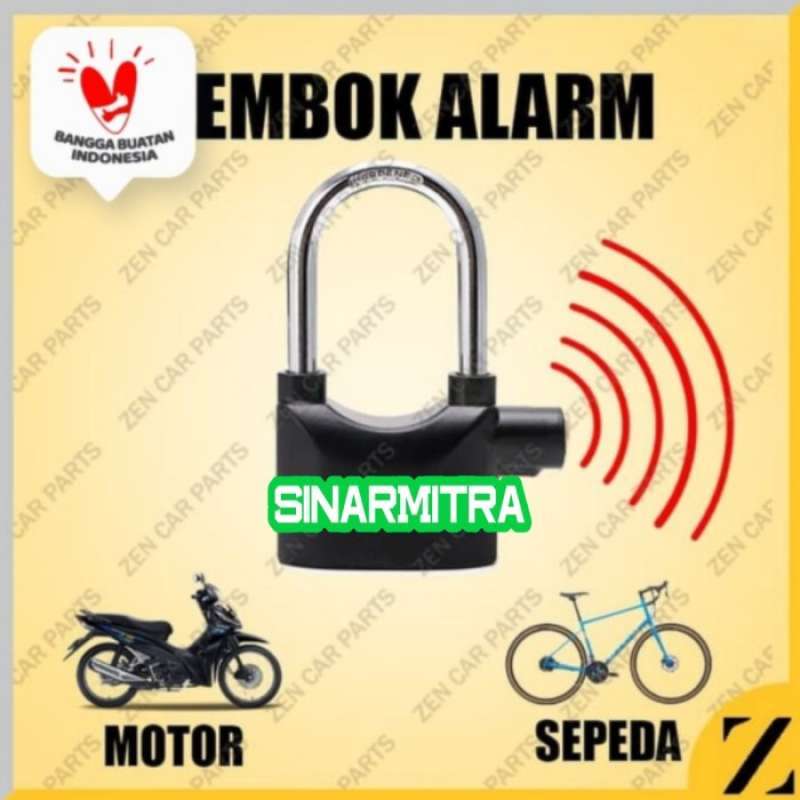 Jual Gembok Alarm Motor Sepeda Pagar Pintu Getar Bunyi Padlock Ban Di ...