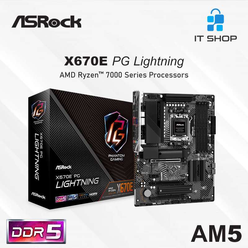 Jual Asrock X670E PG Lightning AM5 DDR5 di Seller IT Shop Official ...