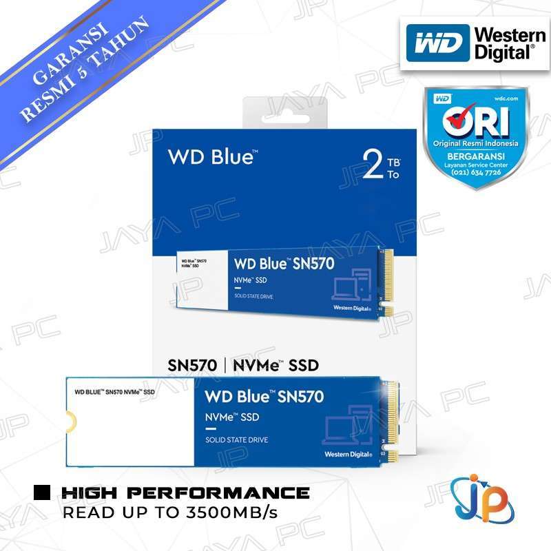 Promo SSD WD Blue SN570 M.2 Pcie Gen3 Nvme 2280 2TB - WDC Blue M2 2 TB Diskon 9% di Seller Jaya ...