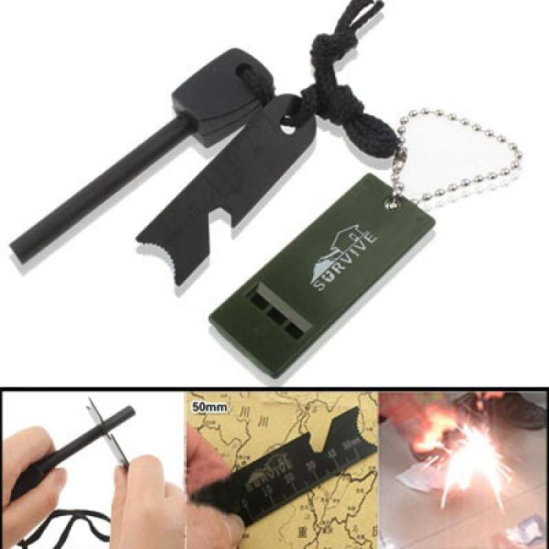 Jual FLINT UKURAN BESAR FIRE STEEL STARTER 3IN1 PELUIT SURVIVAL KIT ...