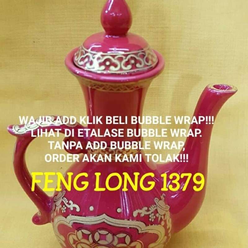 Jual Teco | Teko | Teko Arak Puja Cao Cai Jin Bao Keramik Merah Uk ...