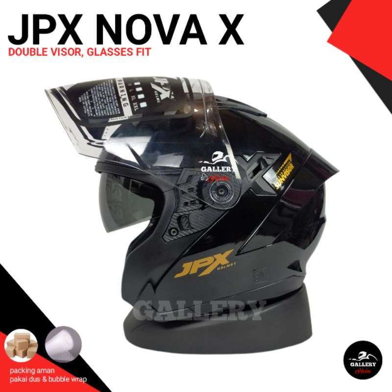 Jual Helm Jpx Nova X Black Glossy | Helm Jpx Half Face Di Seller ...