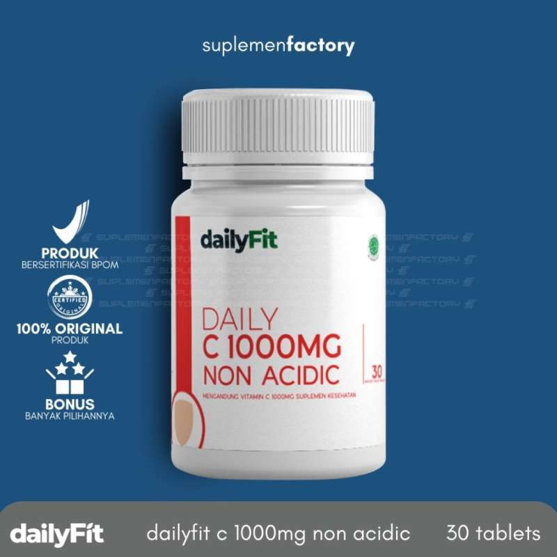 Jual DailyFit Daily C 1000mg Non Acidic Vitamin C 30 Tablets di Seller ...