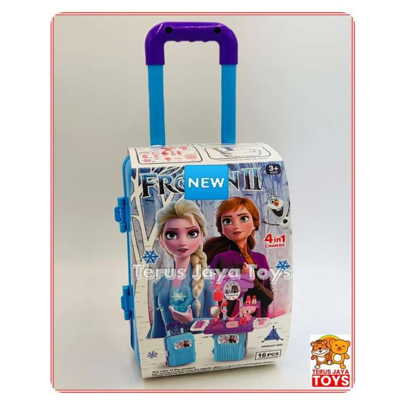 Jual Mainan anak meja rias frozen koper troli/ beauty dressing koper di ...