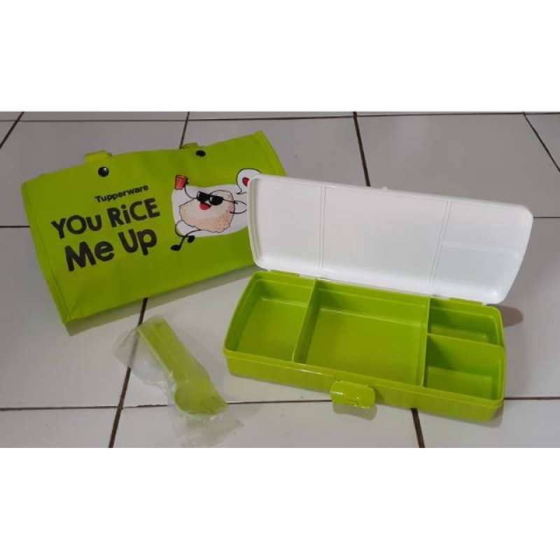 Jual Tupperware Lunch Keeper Rectangular Hijau Rice Di Seller Honey ...