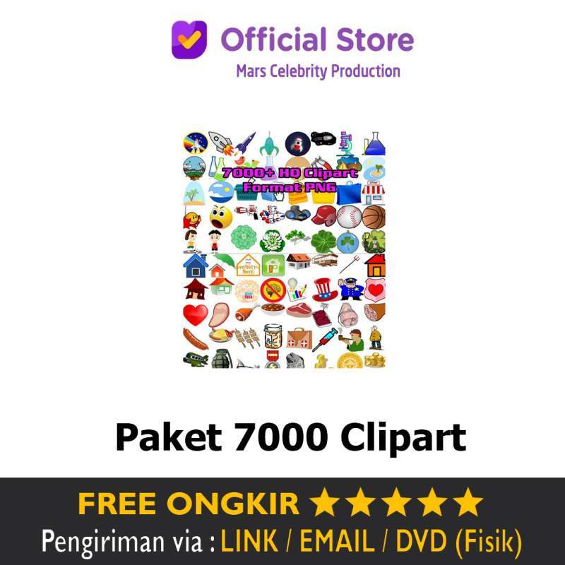 Jual Paket 7000 Clipart Siap Pakai Edit Untuk Desain Element Grafis Video Slide di Seller Mars ...