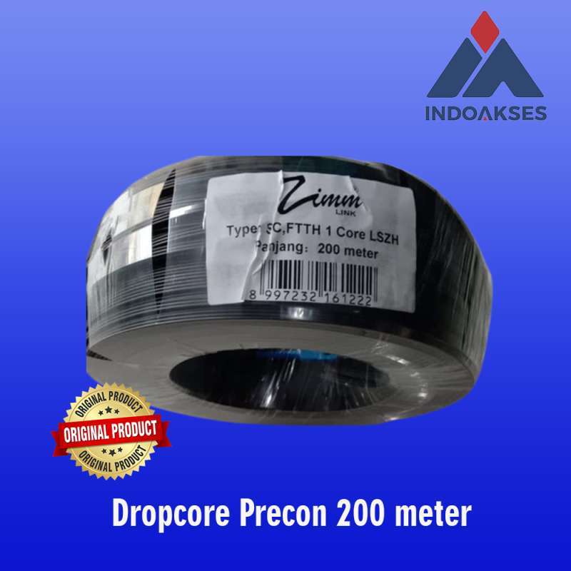 Jual Kabel Dropcore Precon 200 meter 1 core Kabel fiber Optik Fiber ...