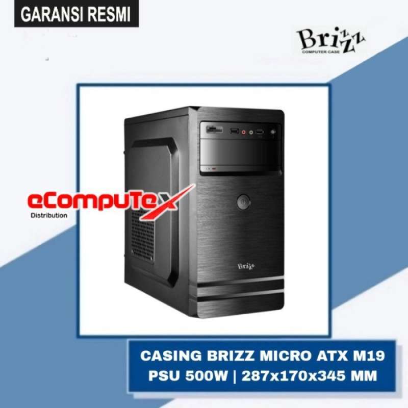 Jual CASING PC KOMPUTER BRIZZ MICRO ATX M19 / M 19 INCLUDE PSU 500W 500 ...