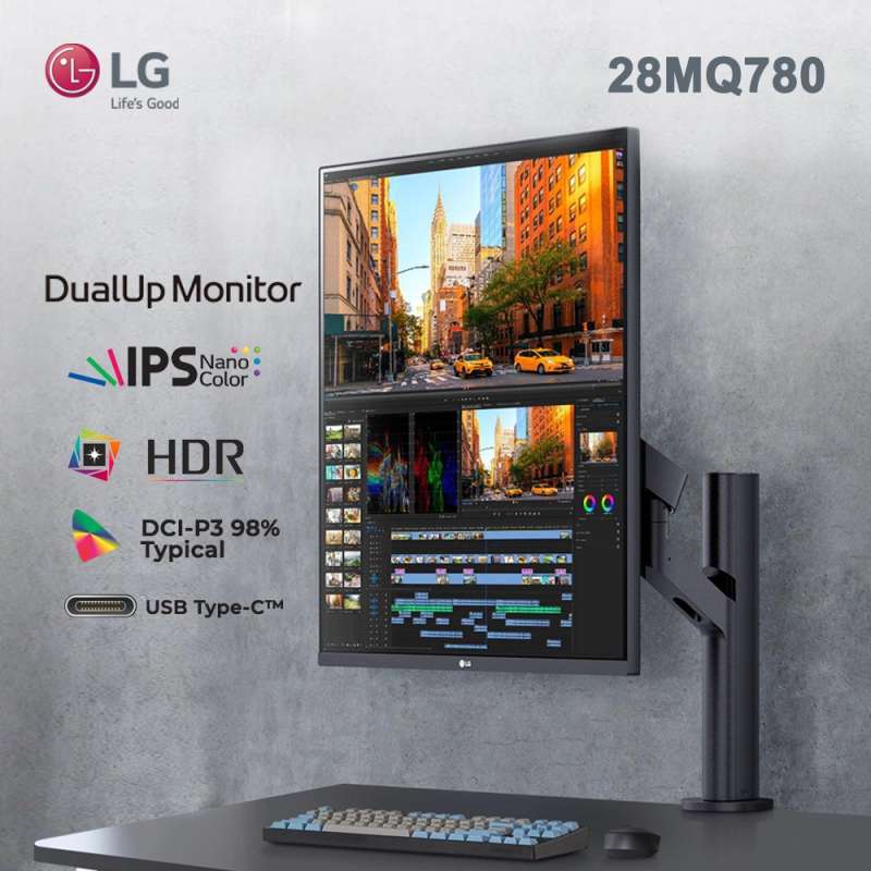 Promo LG 28MQ780-B 28-inch 16:18 DualUp Monitor with Ergo Stand and USB ...