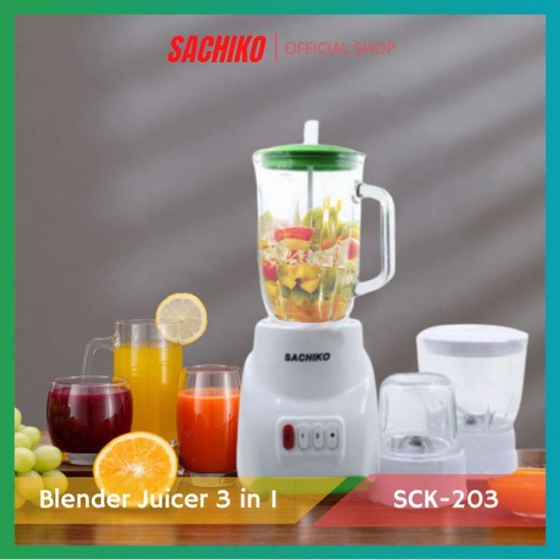 Promo SACHIKO BLENDER 3 IN 1 1200mL + 300mL + 150mL Blender Kacang Juicer di Seller sinarrumah ...