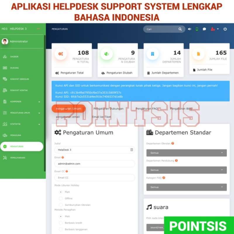 Jual SOURCE APLIKASI HELPDESK SUPPORT TIKET FILTER DEPARTEMEN LIVE CHAT PHP di Seller Toko Adaku ...