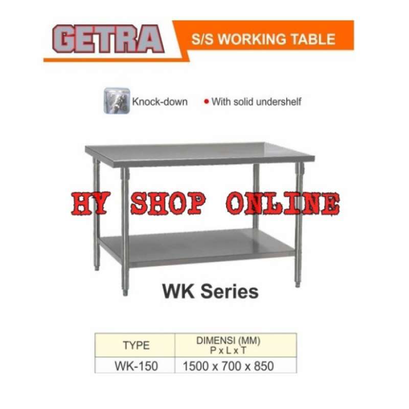 Promo GETRA WK 150 WORKING TABLE - MEJA DAPUR 150CM Diskon 7% di Seller ...