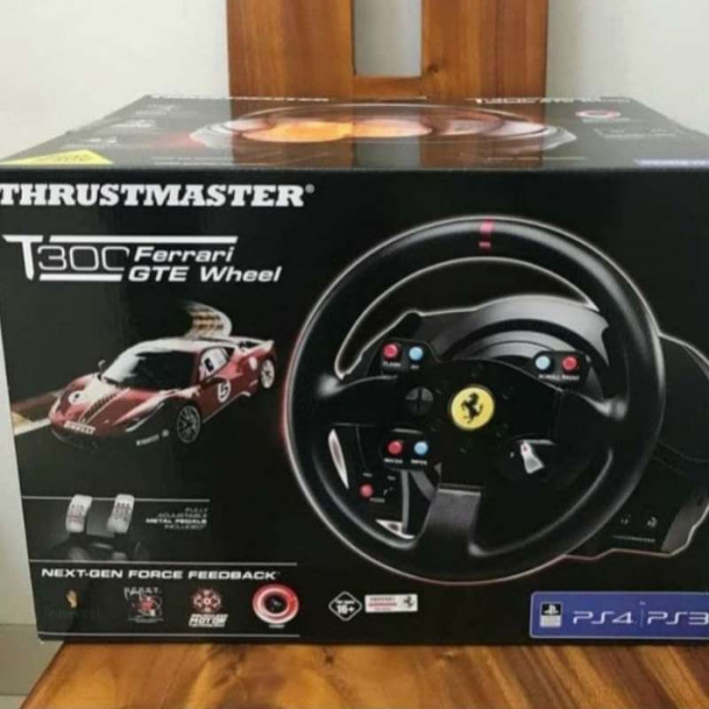 Promo thrustmaster t300 Ferrari GTE racing whell for stir ps4 + pc ...