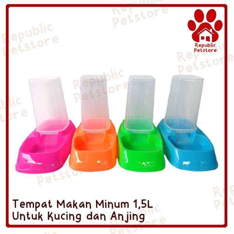 Jual Tempat Makan Minum Kucing Anjing 1,5L - Pet Bowl Dispenser di Seller Republic Petstore ...