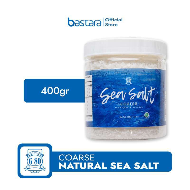Jual G80 Garam Laut Alami Kasar Premium Coarse Natural Sea Salt 400gr ...