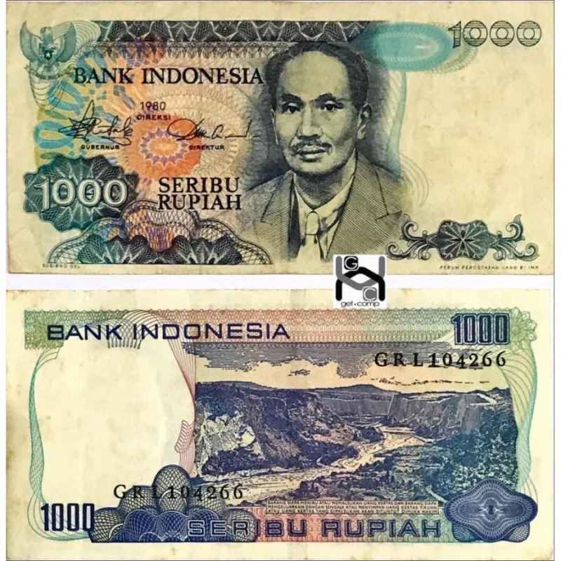 Jual Uang Kuno 1000 Rupiah Rp Th 1980 Uang Kuno Uang Kertas Lama Di ...